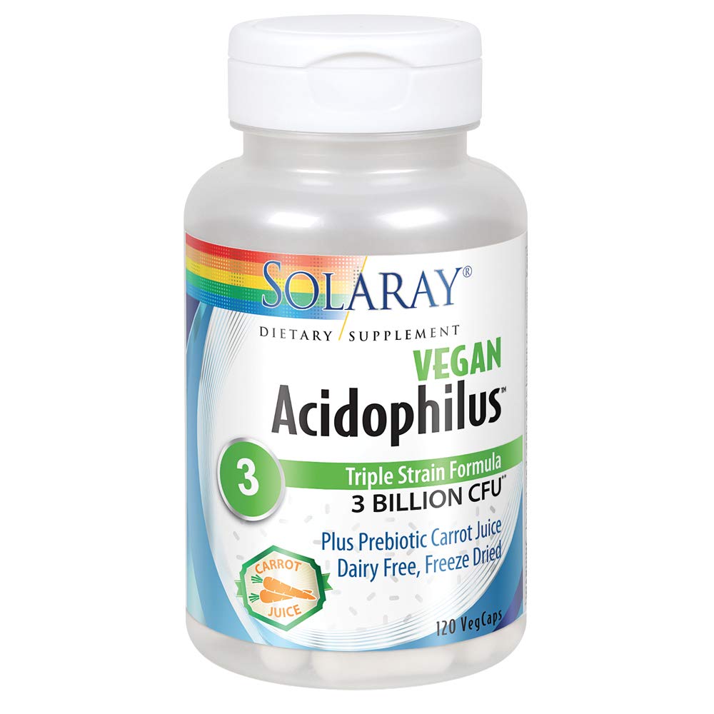 Solaray - ACIDOPHILUS 3 STRAIN PROBIOTIC & PREBIOTIC CARROT JUICE ...